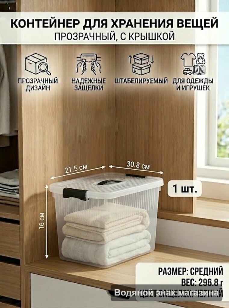 Корзина для игрушек длина 30.8 см, ширина 21.5 см, высота 16 см.
