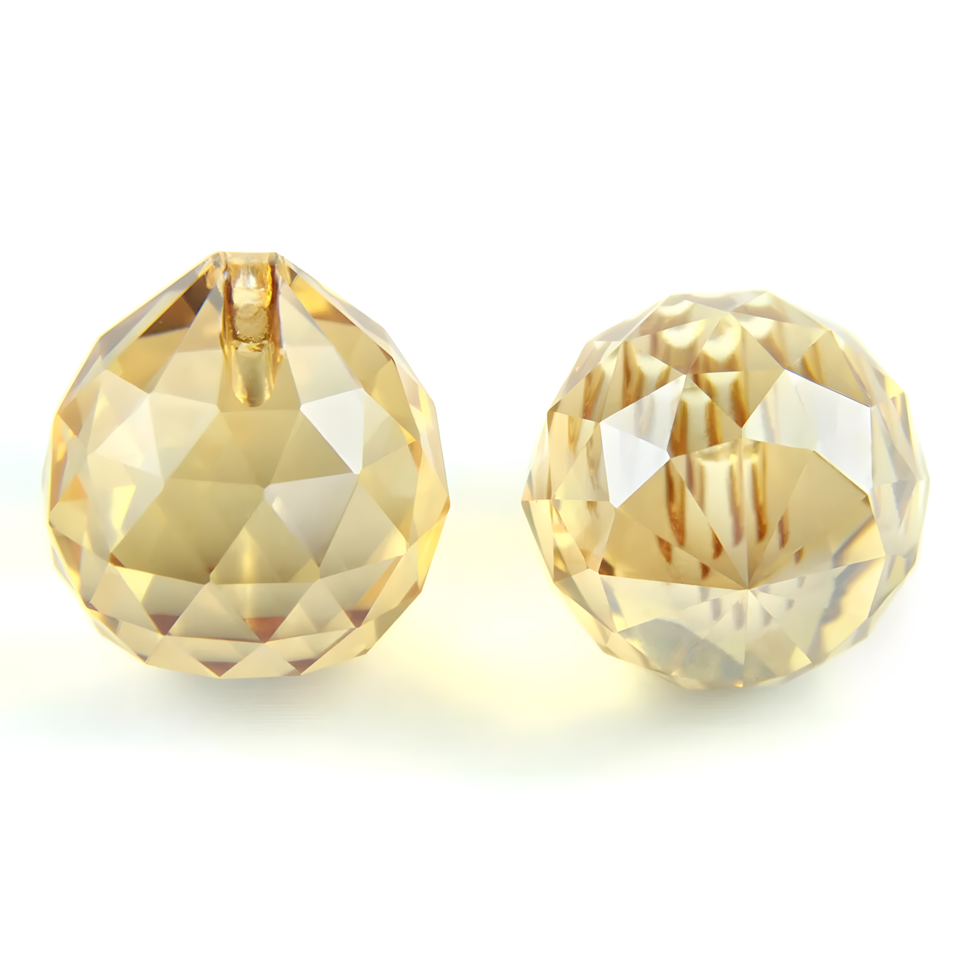 Хрустальные граненые шарики для люстры 20/30/40 мм, golden champagne, 40mm 10pcs