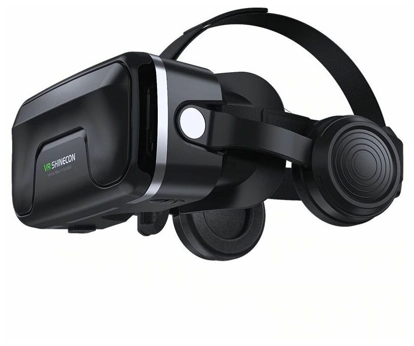 3D очки VR SHINECON виртуальная реальность для видео и игр (Android, IOS), Черный