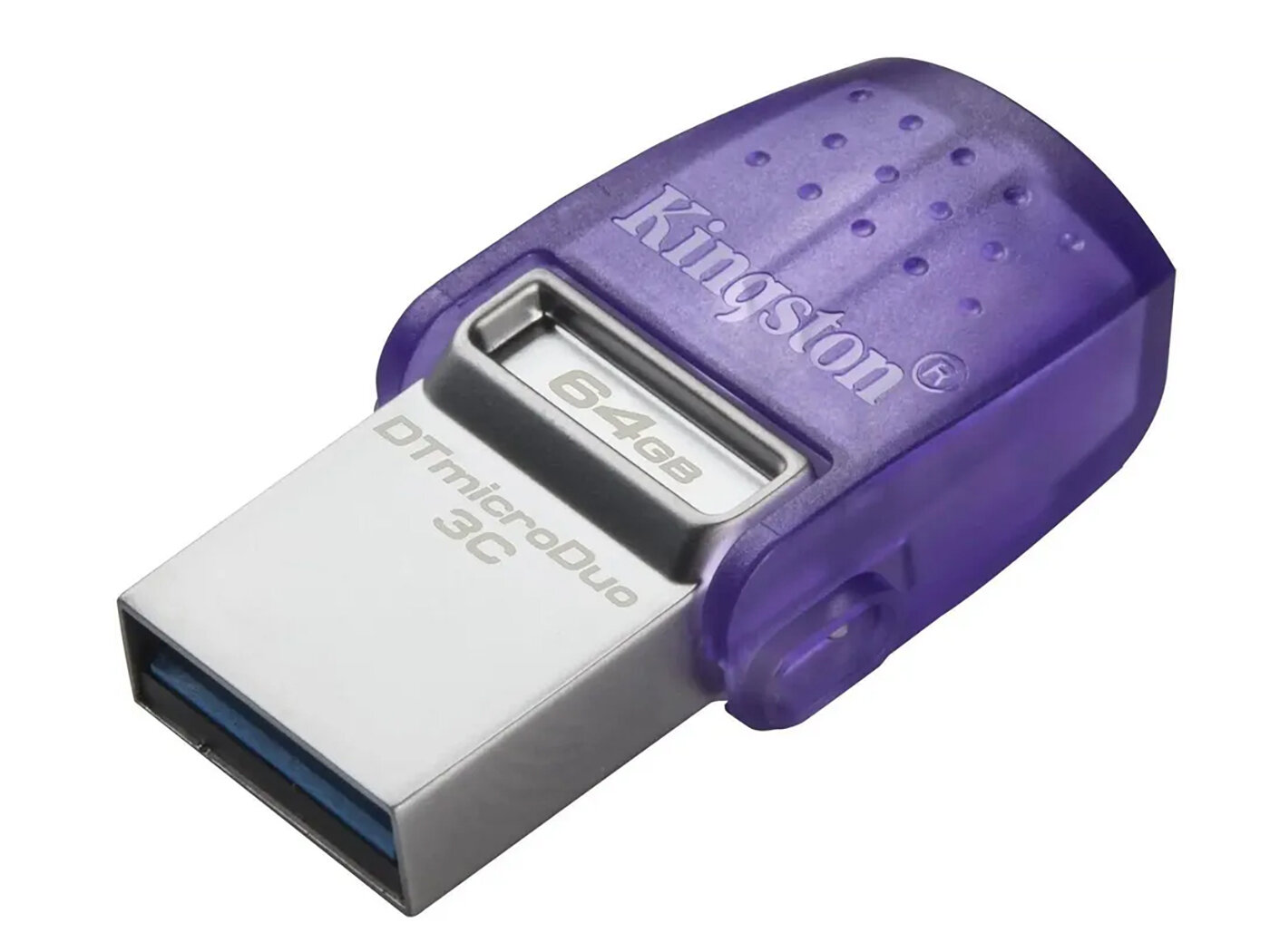 Флешка (flash-накопитель) Kingston DataTraveler microDuo 3C, 64 ГБ, USB 3.2/Type-C, фиолетовый пластик, DTDUO3CG3/64GB