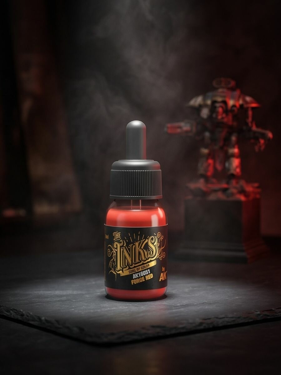Краска для сборных моделей AK Interactive - The INKS: Forge Red (30ml) — фото 1
