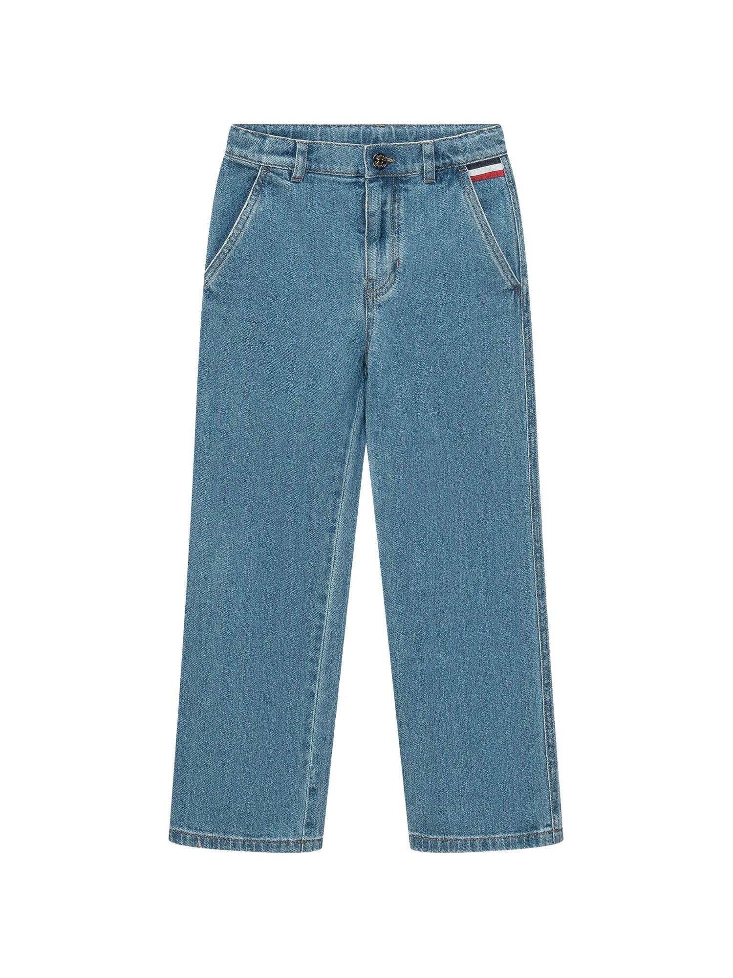 Джинсы Logo-patch straight-leg jeans