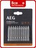 Биты AEG ASDPZ25010, PZ2, 50 мм, 10 шт, магнитный наконечник, для шуруповерта