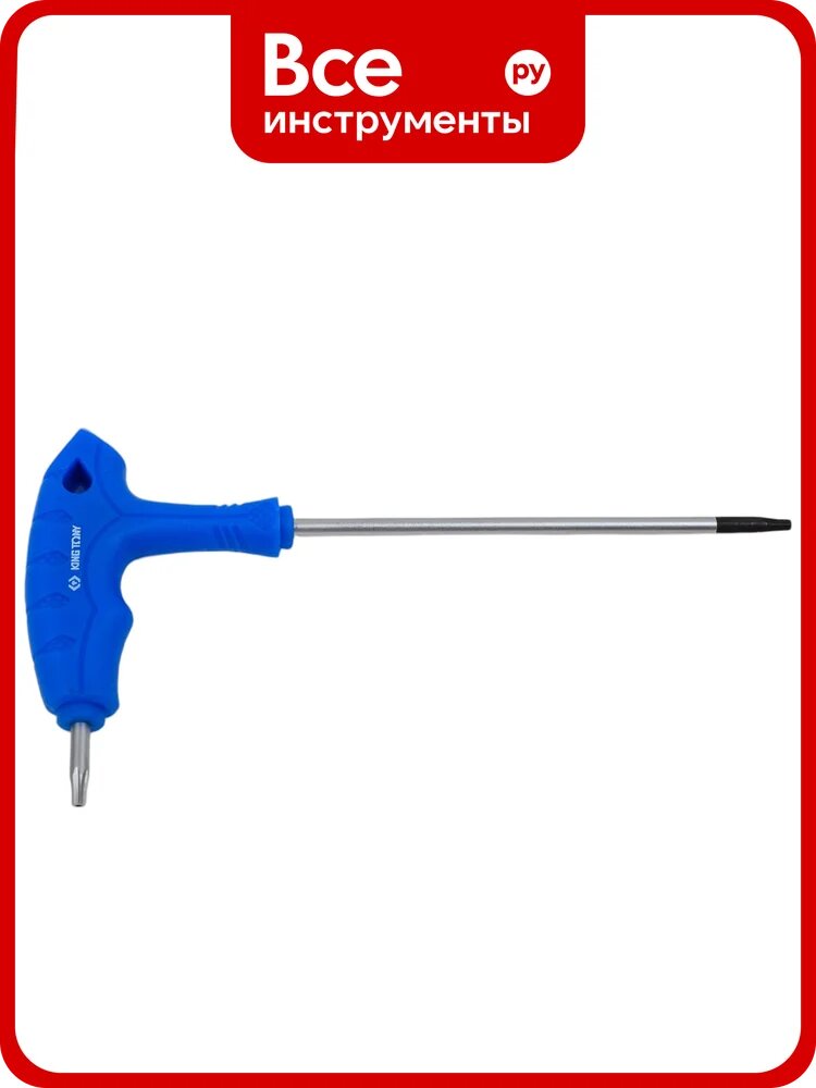 Ключ KING TONY 116310R, L-образный, Torx T10, легированная сталь, пластик, 145мм