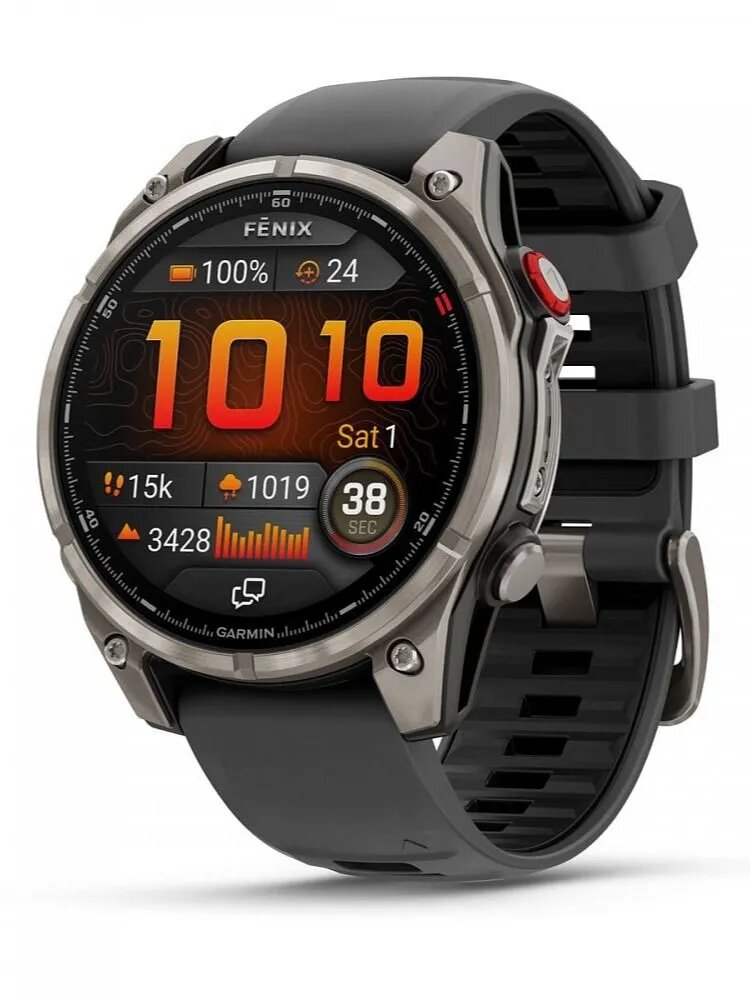 Смарт-часы Garmin Fenix 8 Pro 51 mm Amoled Sapphire Lens Titanium With Graphite/Black Silicone Band 010-03199-11