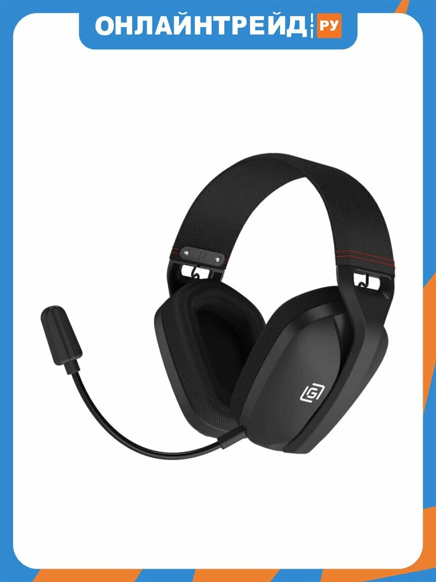 Гарнитура Оклик HS-L750G, беспроводная (BT/Radio/3.5mm), черный