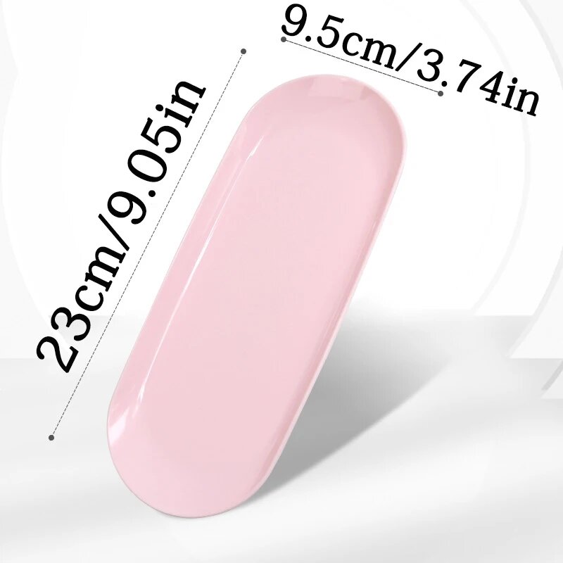 Пластиковый лоток для хранения косметики и инструментов для маникюра Pink L