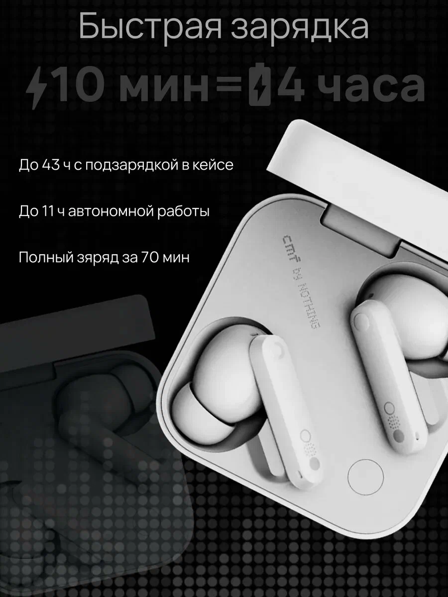 Беспроводные наушники Nothing CMF Buds Pro 2 (с шумоподавлением), Белый