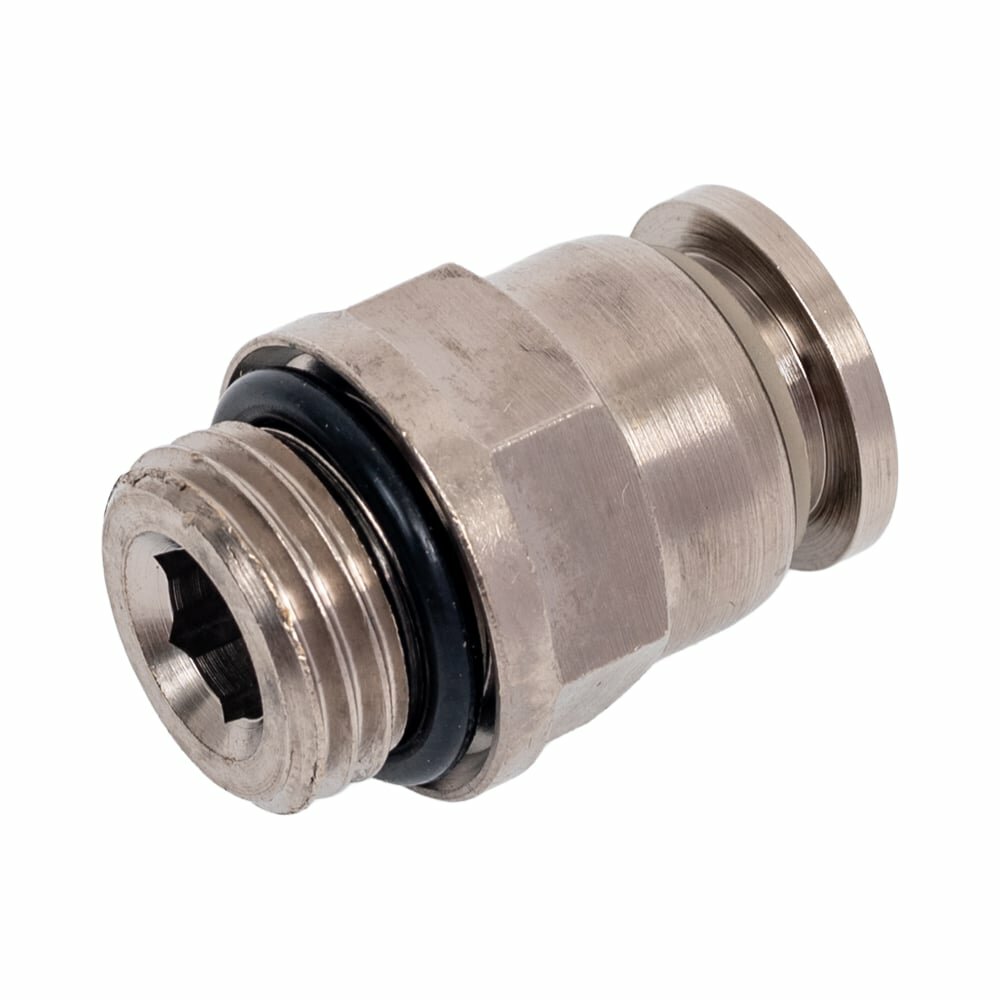 Фитинг 8 мм с наружной металлической резьбой G1/4" CDC Pneumatics BPC 08G02 — фото 1
