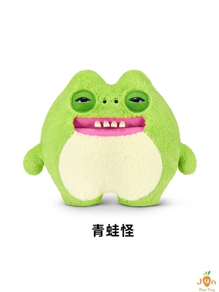 Spin Master Fuggler Chunky Fuggs Funky Frogington / Детская плюшевая игрушка-лягушка Фуглер с четырьмя зубами, мягкая на ощупь, высотой 47 см, подходит в качестве подарка на день рождения.