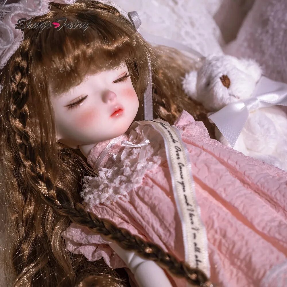 ShugaFairy Mianmian BJD Кукла 1/6 в комплекте с нарядом сестры-близнеца с закрытыми глазами, Спящая принцесса