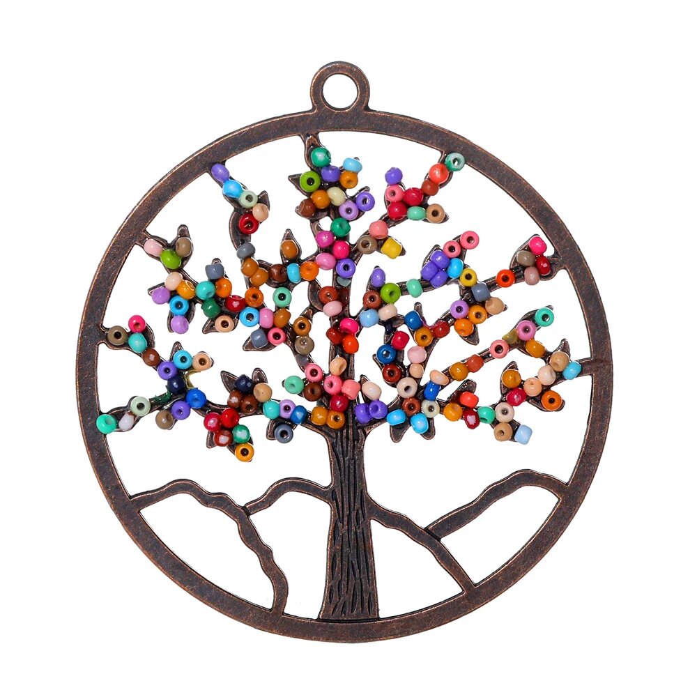 Подвеска «Древо Жизни» из цинкового сплава, Beads Setting