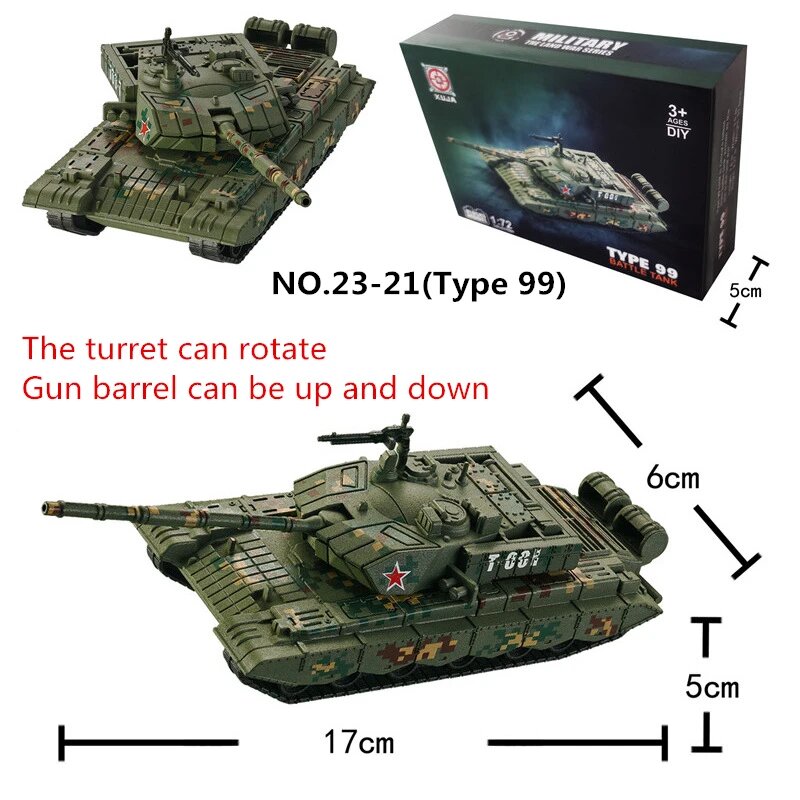 Конструктор танков M1A2, T90, Leopard NO.23-21 (WITH BOX)
