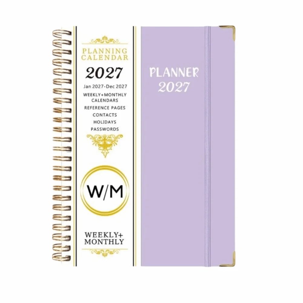 Планировщик 2027 года А5 бумажный Фиолетовый, Purple