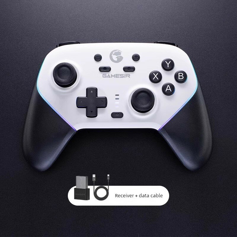 Игровой контроллер GameX беспроводной для Nintendo Switch/PC/Steam/Xbox - Элитный белый (приёмник и кабель в комплекте)