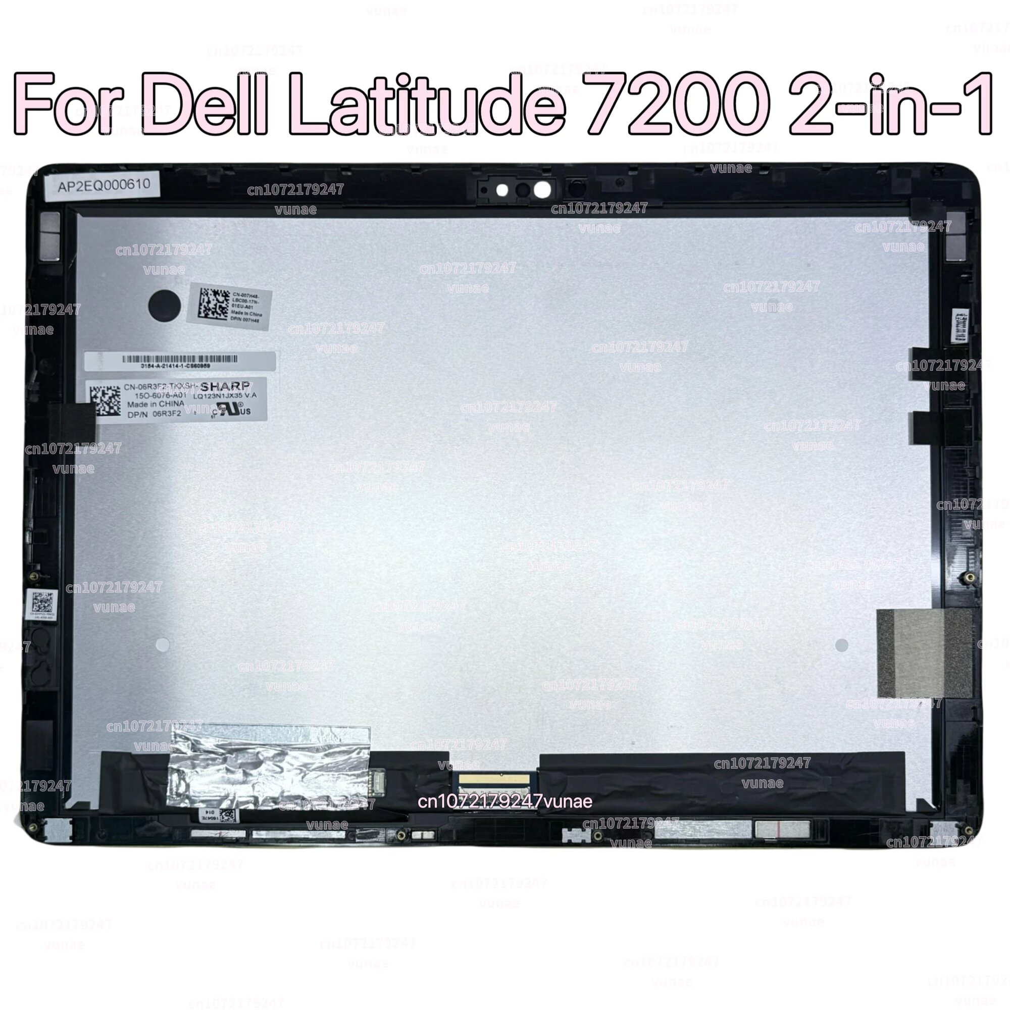 ЖК-экран для Dell Latitude 7200 2-в-1 MEIHOU 12.3 дюйма Latitude 7210 2-in-1