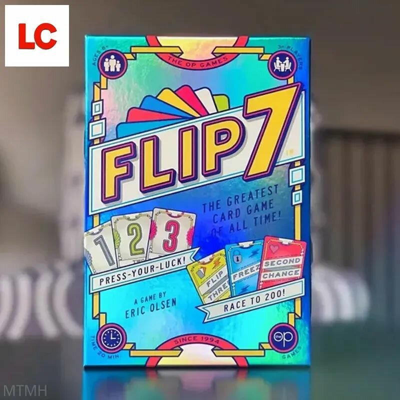 Карточная игра Flip 7 для вечеринок и семейных игр с элементами стратегии и удачи для компании для праздника для всей семьи
