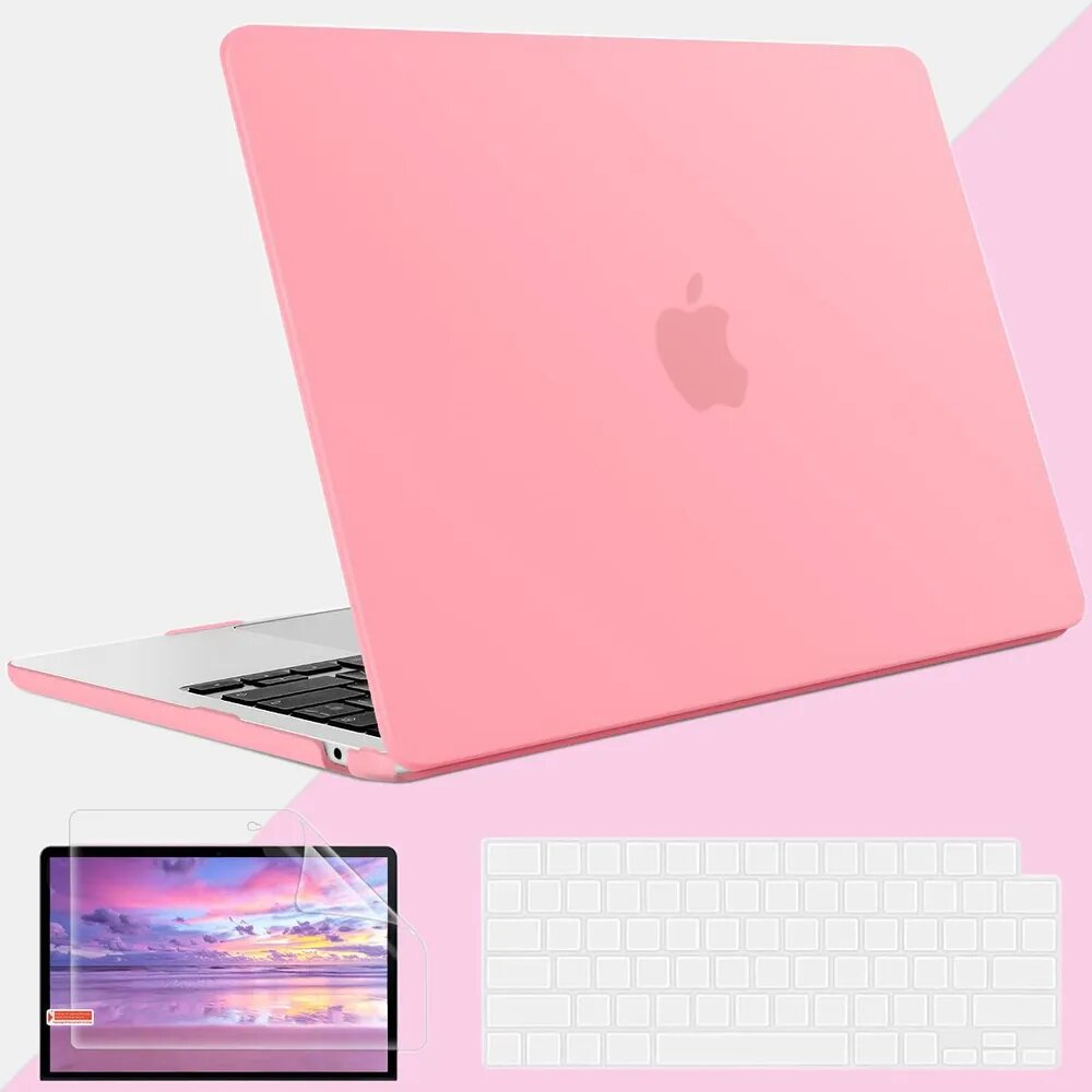 Совместим с 13-дюймовым чехлом MacBook Air (модели A1369 и A1466, более старая версия 2010-2017 годов выпуска), пластиковым жестким чехлом с крышкой клавиатуры и защитной пленкой для экрана,