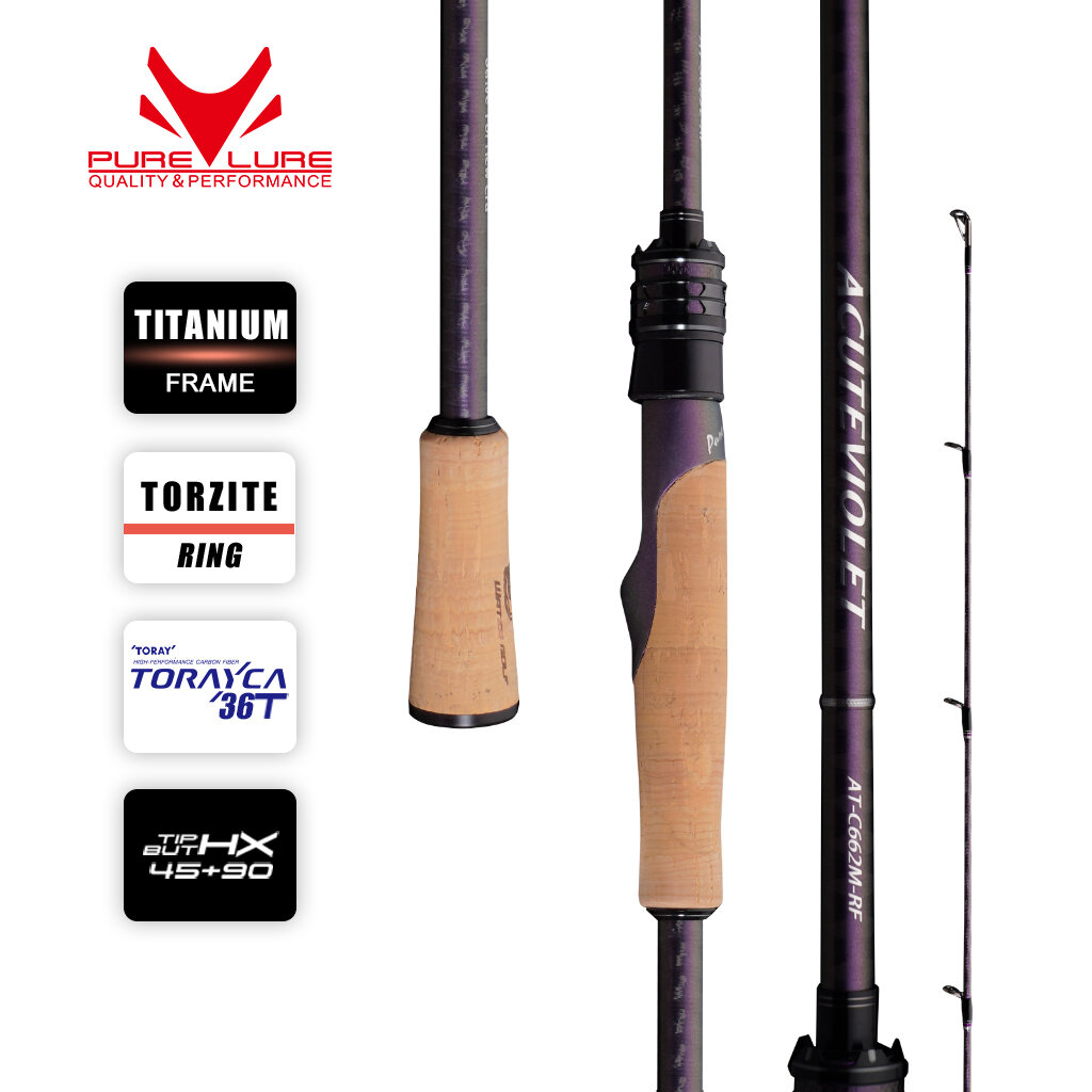 AT-S682L-RF Purple Спиннинг purelure ACUTEVIOLET рабочая длина: 203см до 12гр