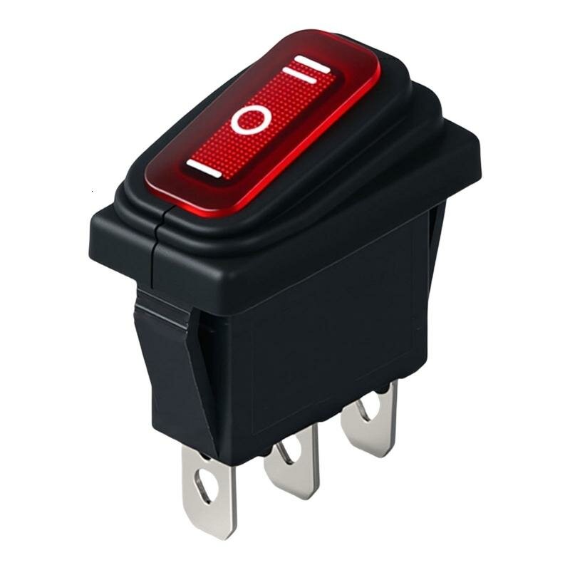 Латунный переключатель IP65 250V 16A, красный