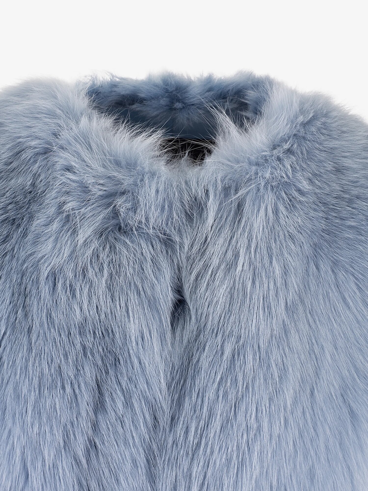 Шуба Blancha Belted faux-fur jacket, размер 42, blue — фото 1