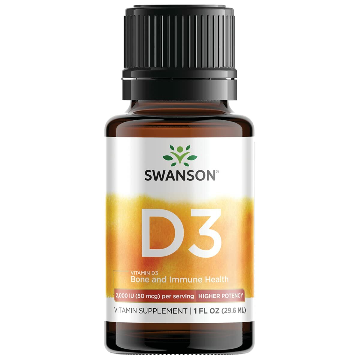 Витамин Д3 Swanson Vitamin D3 2000 IU (30 мл) Снижает риск простуд, вирусных инфекций
