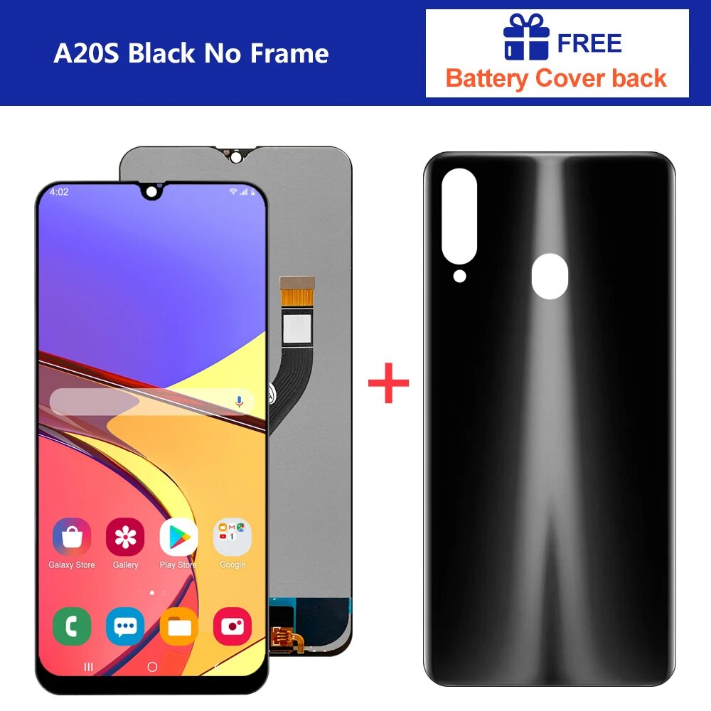 Высококачественный 6,5-дюймовый ЖК-дисплей Для Samsung Galaxy A20s A207 SM-A207F, Black No Frame1