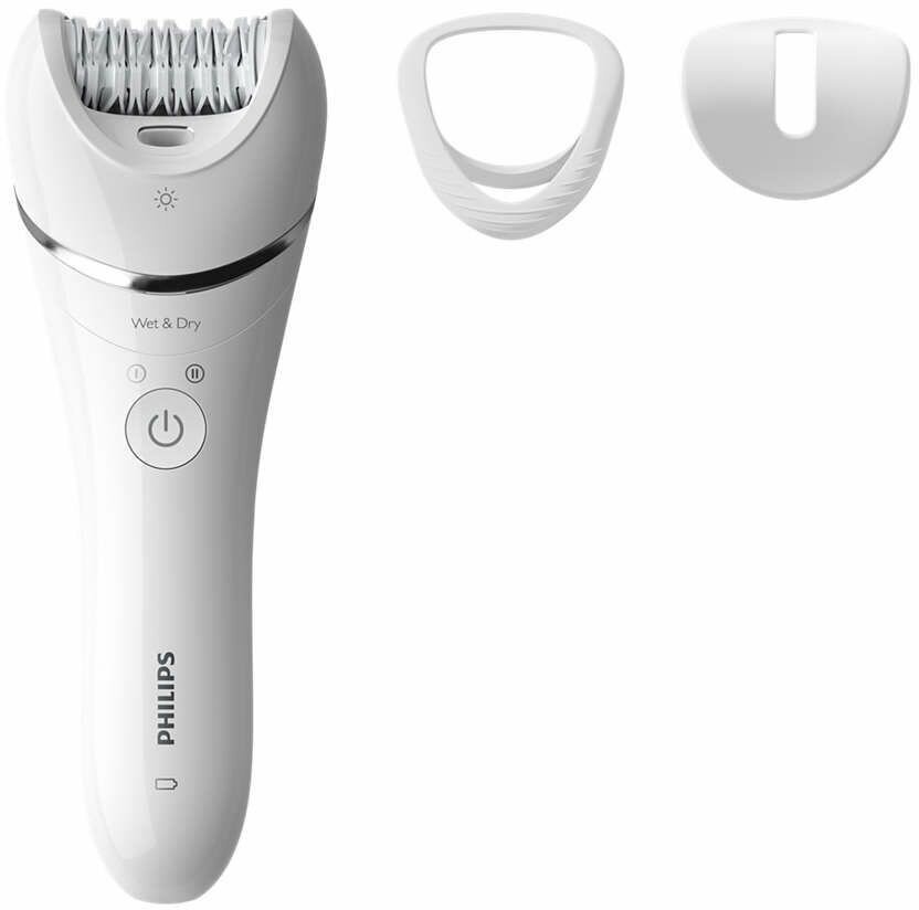 Эпилятор Philips Series 8000 BRE700/00, для удаления волос, 32 пинцета, белый