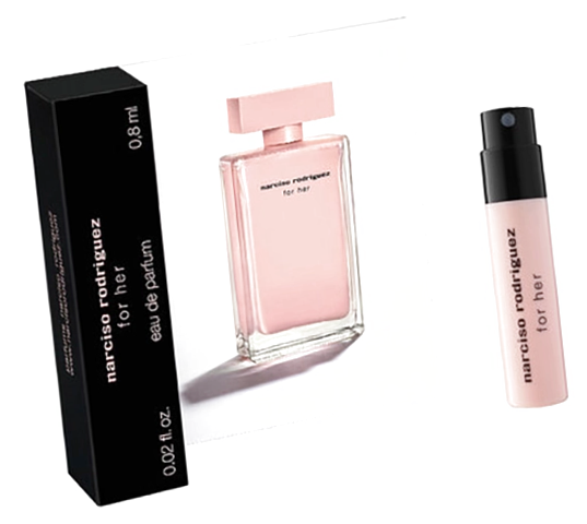 Narciso Rodriguez For Her Eau De Parfum миниатюра 0.8 мл - Родригес розовые женский парфюм