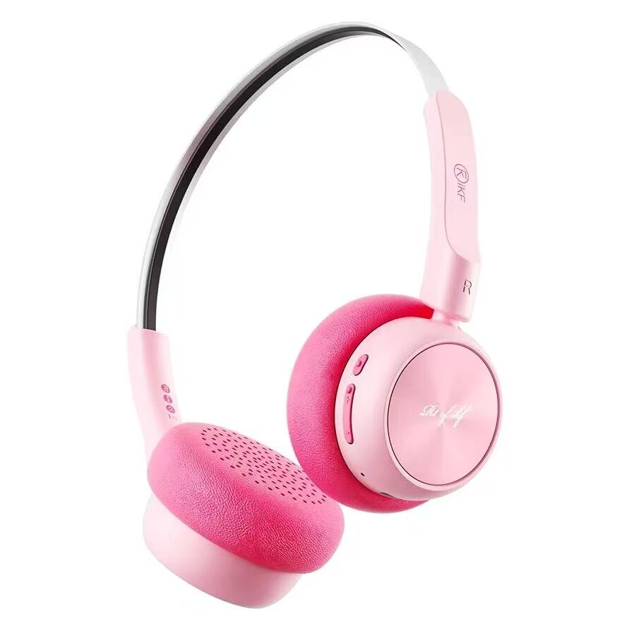 IKF R1 ретро-наушники с Bluetooth 6.0, для игр, с низкой задержкой, долгим временем работы, розовые