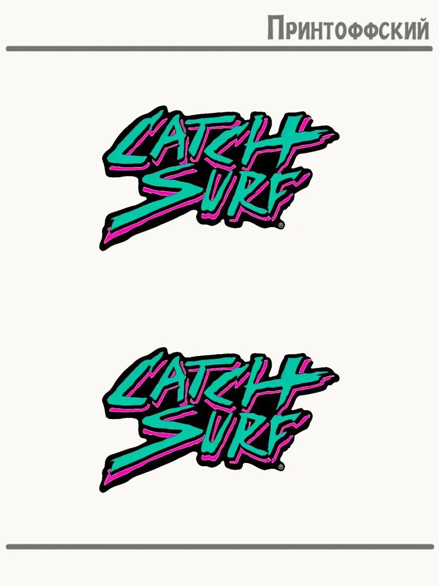 2-е (Две) Термонаклейки Catch Surf