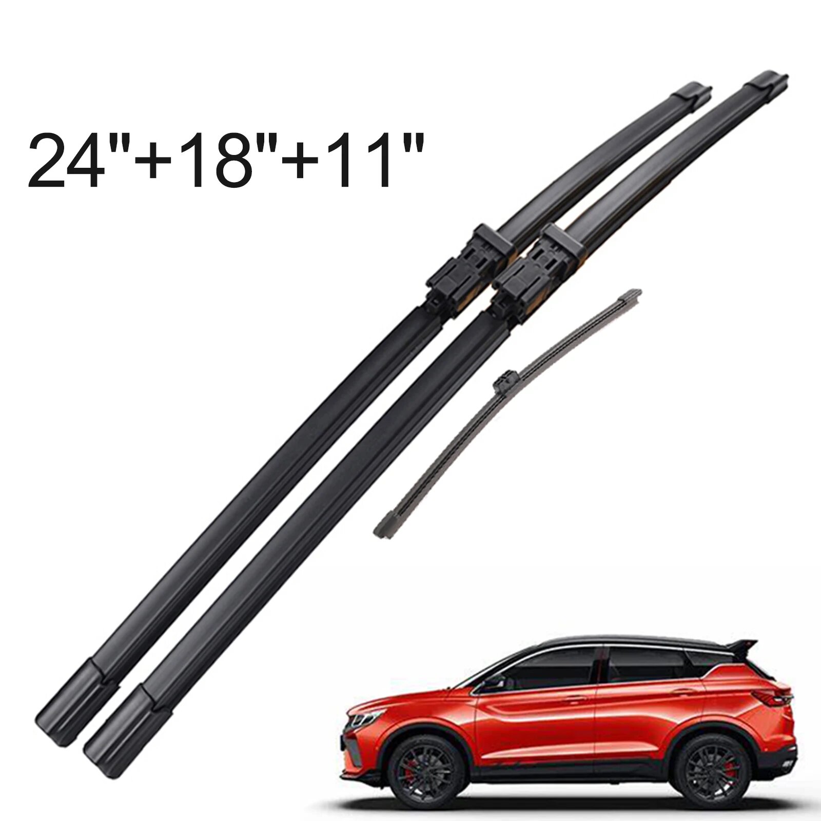 24 "18" 11 "передняя и задняя щетка стеклоочистителя, натуральная заправка, щетки от дождя для Geely Coolray X50 2018 2019 2020 2021 2022 2023 2024