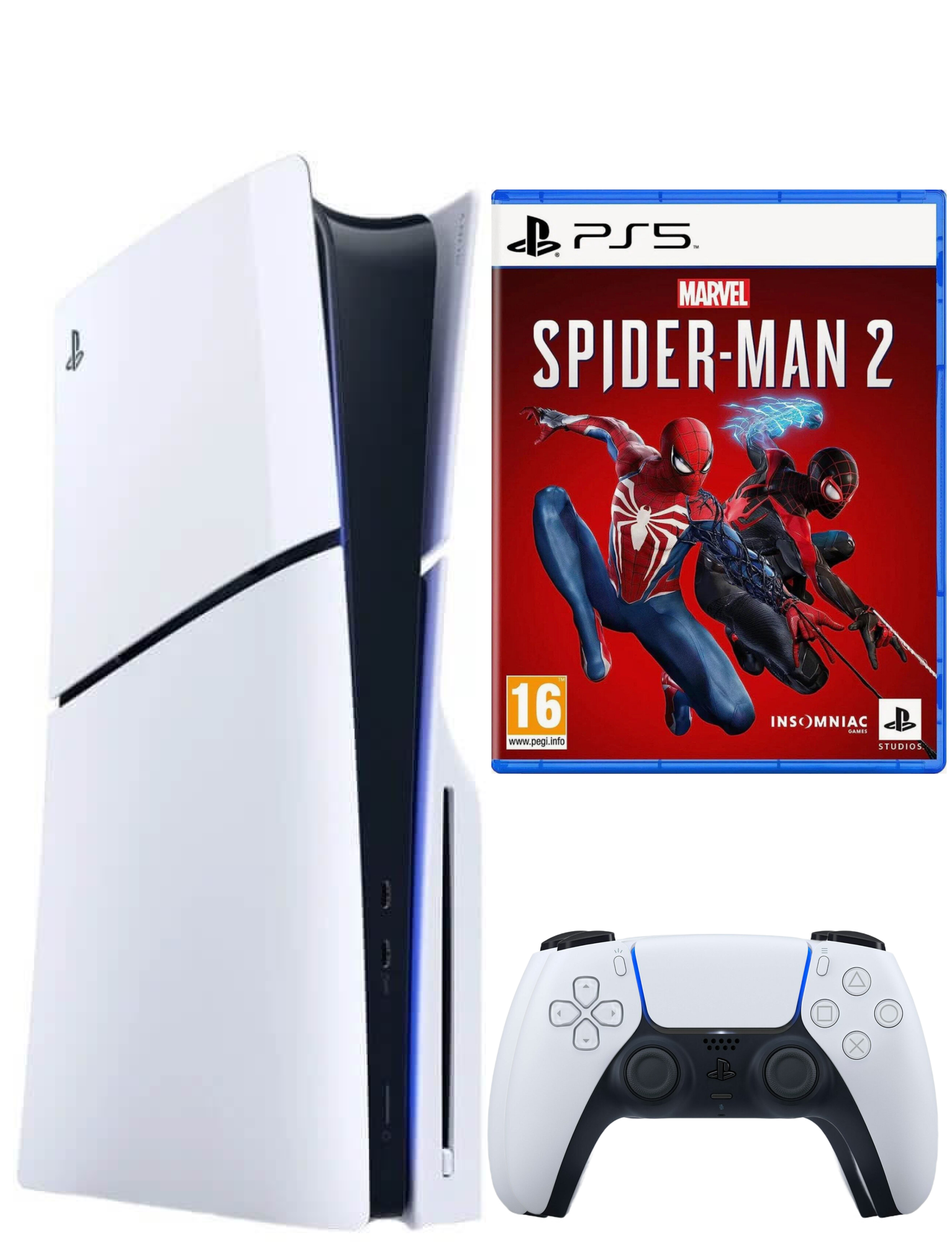 Игровая приставка Sony PS 5 Slim Disc ,1ТБ(с дисководом)+Игра Marvel Spider-Man 2