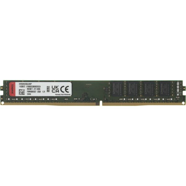 Оперативная память Kingston Valueram KVR32N22S8L/8WP DDR4 - 1x 8ГБ 3200МГц, DIMM, Ret