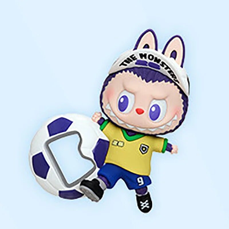 POP MART LABUBU THE MONSTERS FIFA Series Фигурки-сюрприз Синий, DECIDING GOAL