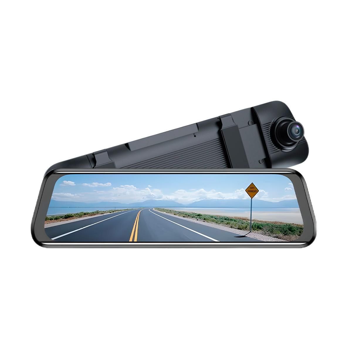 Видеорегистратор-зеркало с сенсорным экраном DVR Eplutus D 90 (H.264) (M56917AV) с 2 камерами. Экран сенсорный - 10 дюймов IPS HD 1600 х 400.