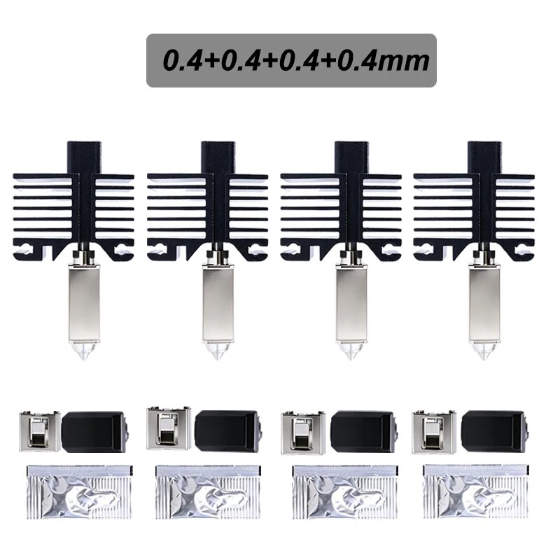 Хотенд комплект для Bambu Lab P1P X1C 0.4+0.4+0.4+0.4mm, Цвет: 4444