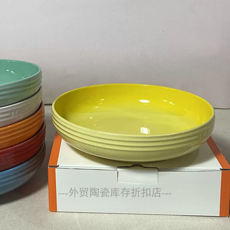 Le Creuset французская глубокая тарелка 20 см для риса в лимонно-желтом цвете, керамическая обеденная посуда
