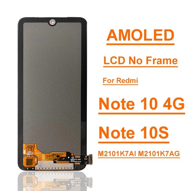 ЖК-дисплей Super AMOLED для Xiaomi Redmi Note 10 4G 10S, сенсорный экран в сборе, замена дисплея для Redmi Note 10 5G