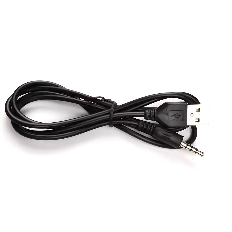 Аудиокабель 3,5 мм male на USB для передачи звука и зарядки, 2 шт.