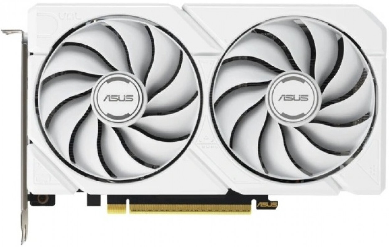 Видеокарта ASUS Dual-RX9060XT-16G-White, 16ГБ GDDR6, 2048 шейдеров, белая