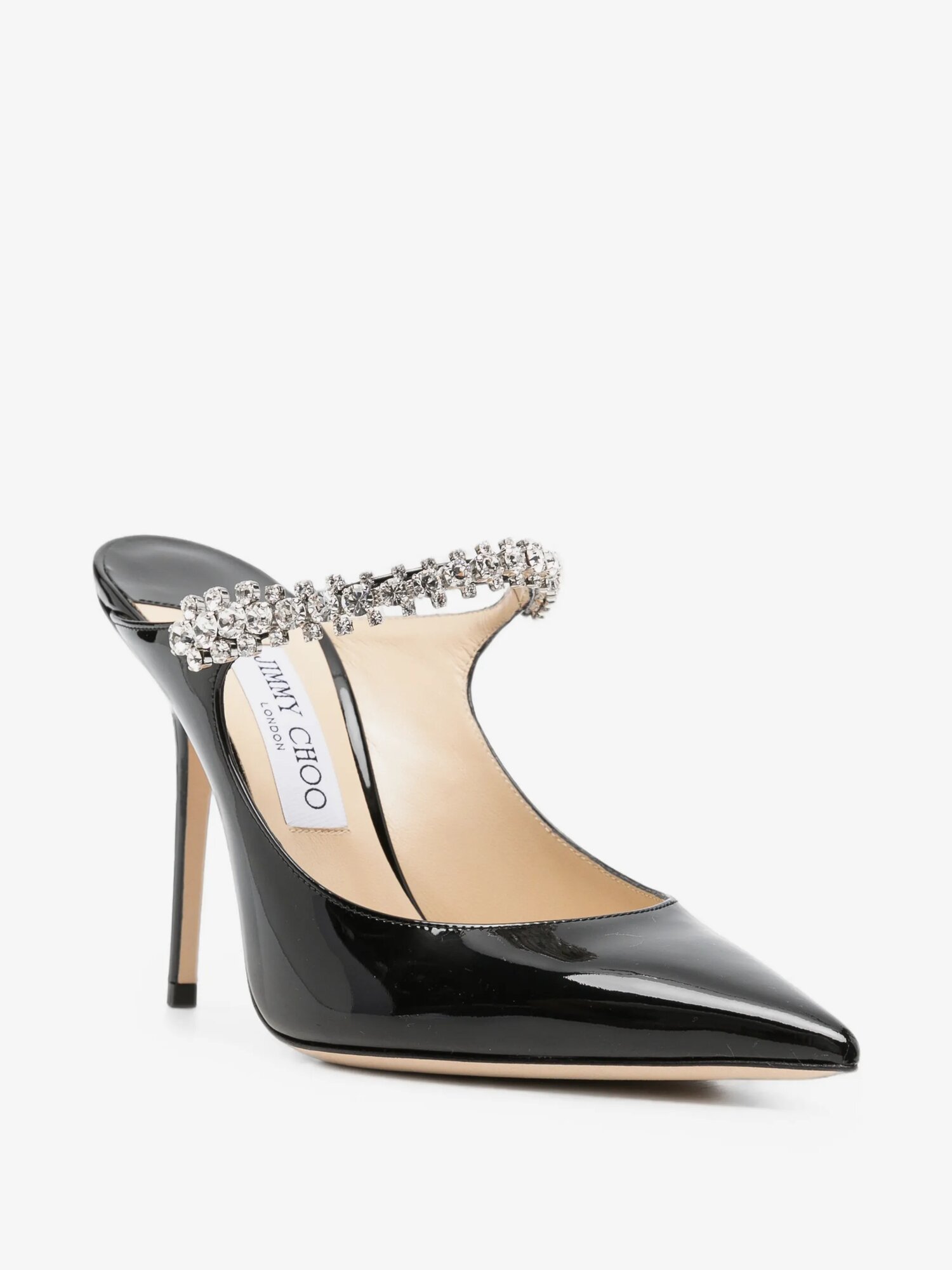 Мюли JIMMY CHOO Bing crystal-embellished mules, размер 38, черный — фото 1