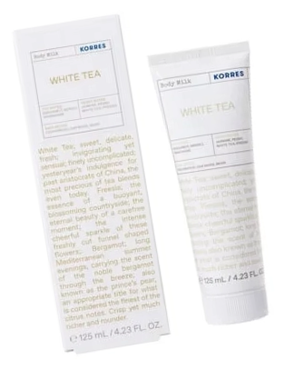 Молочко для тела унисекс Коррес Уайт Ти 125 мл с ароматом белого чая - Korres White Tea