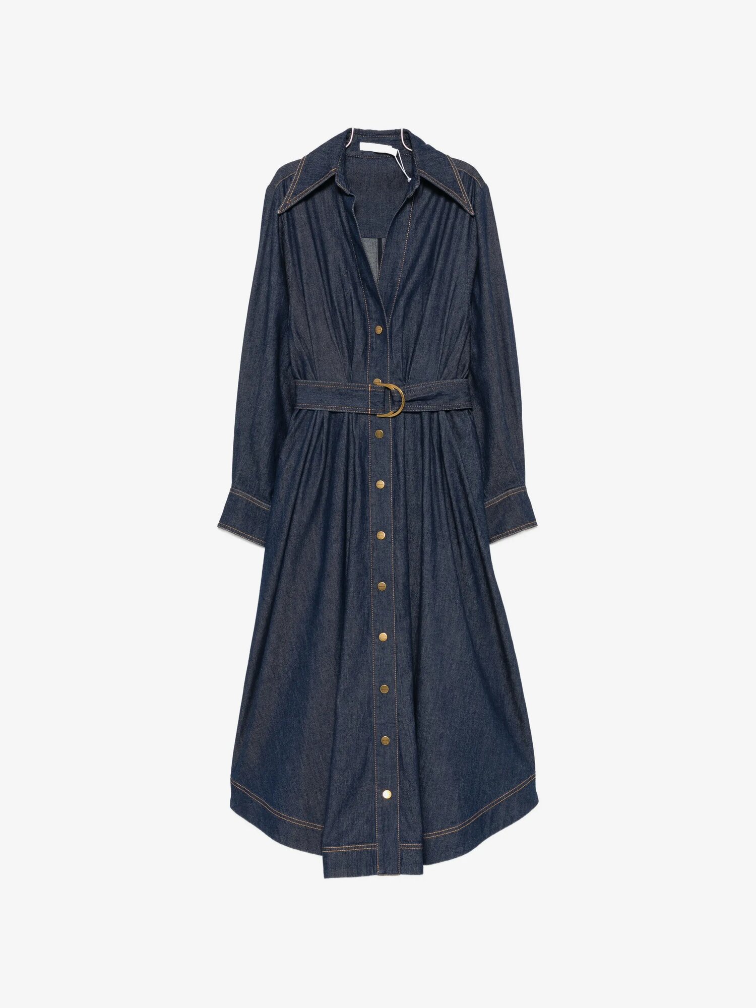 Платье Denim shirt midi dress