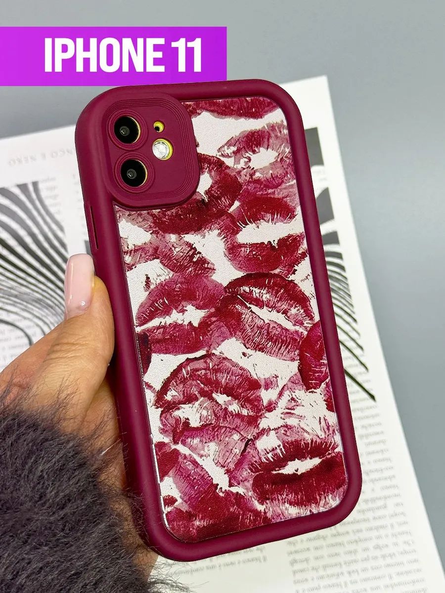 Чехол на iPhone 11 / Айфон 11 с принтом, Поцелуй