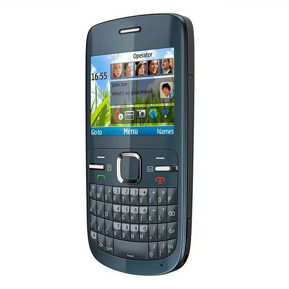 Мобильный телефон Nokia C3-00, черный, с qwerty клавиатурой