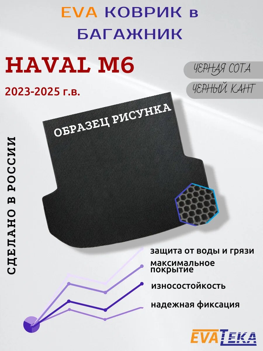 EVA коврик в багажник для HAVAL M6,2023-2025 г. в,