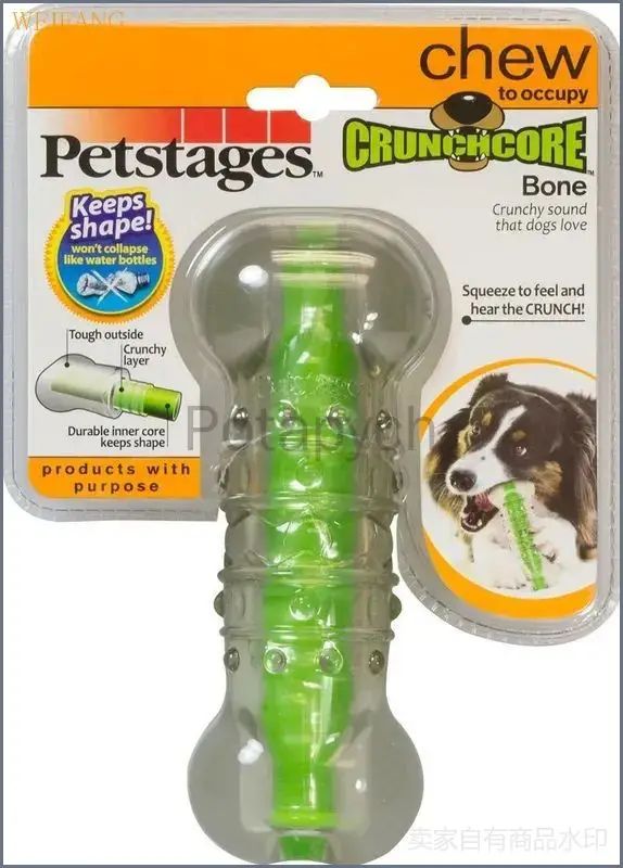 Petstages / Игрушка Петстейджес для собак Хрустящая косточка Резиновая L 15 см