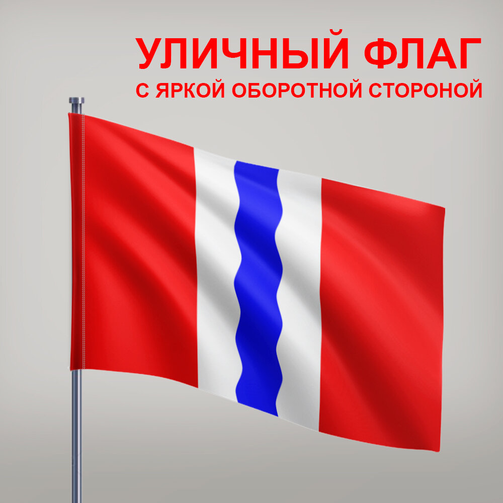 Флаг Омской области,135х90 см, износостойкий