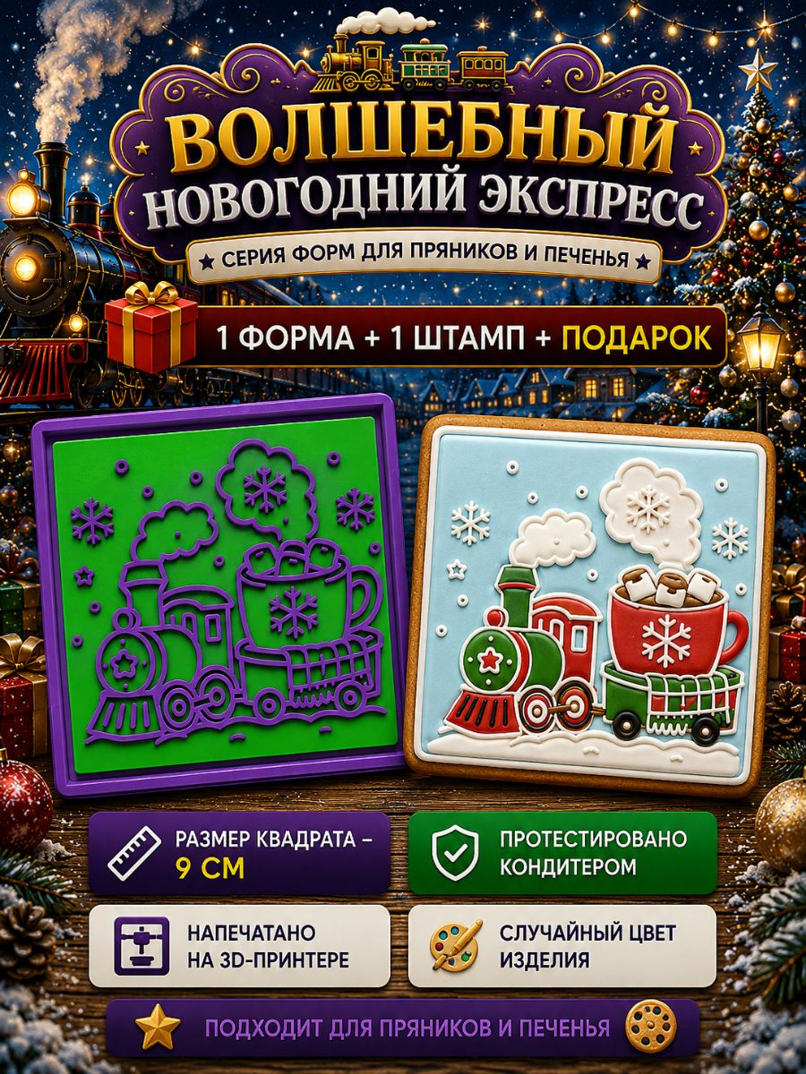 Формочка для выпечки печенья и пряников квадрат